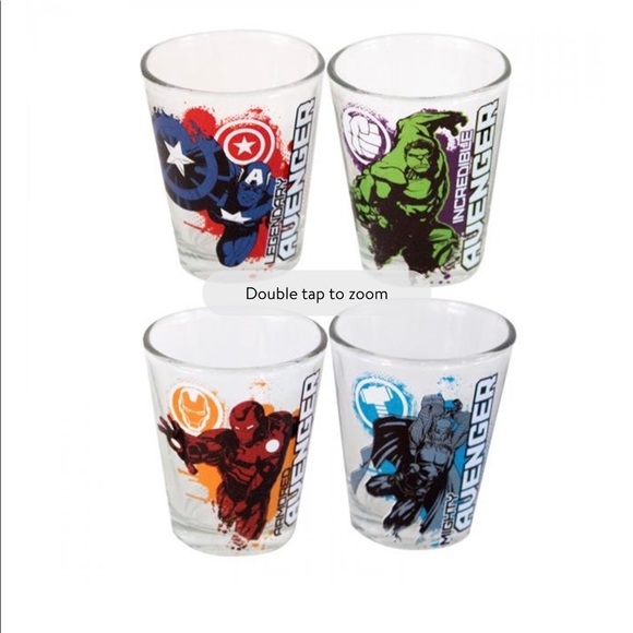 Marvel | Dining | Marvel Avengers Glassware Set 5 Oz Set Of 4 | Poshmark